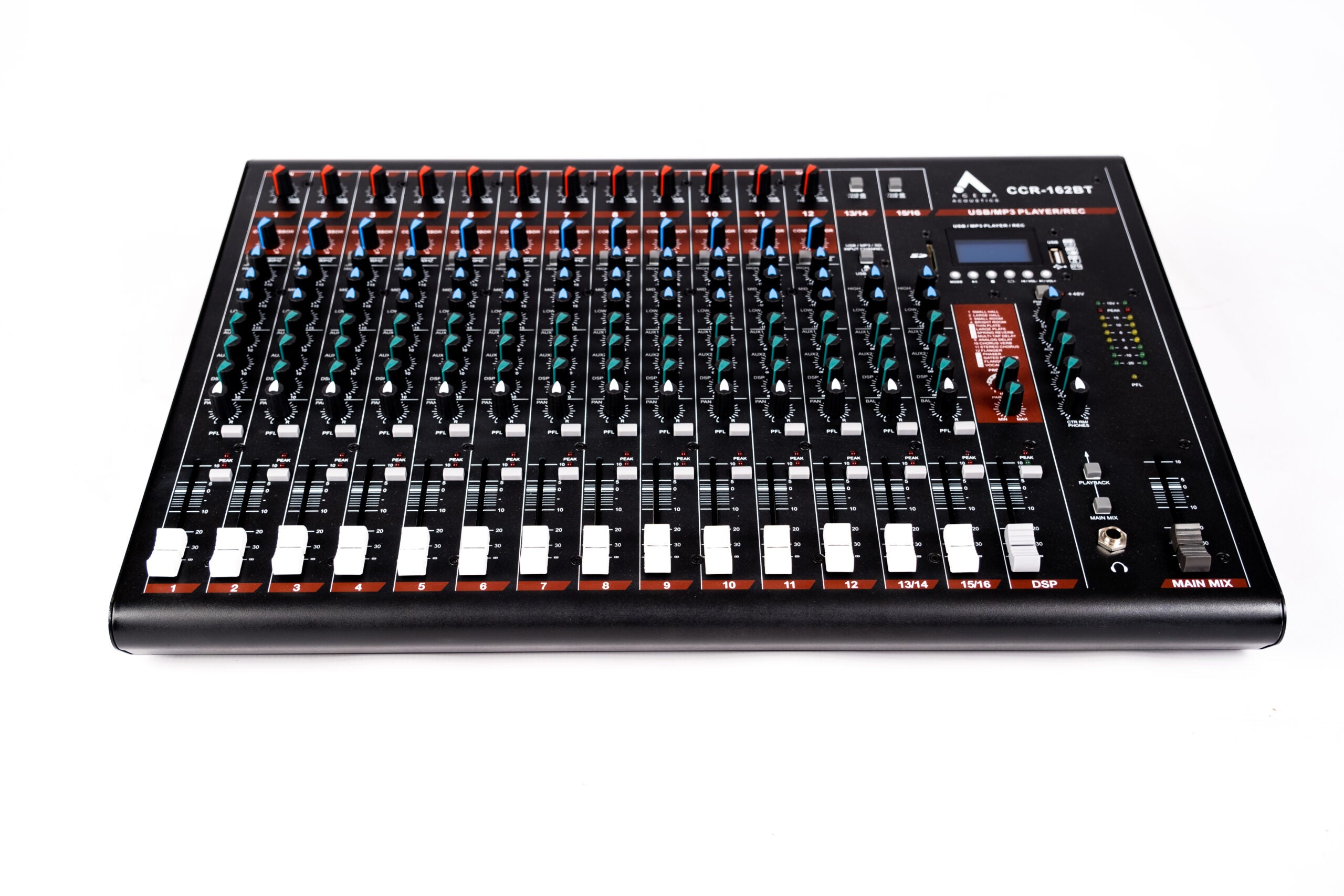 Agera Acoustics CCR-162BT 16-Channel Analog Mixer with Bluetooth & FX ...